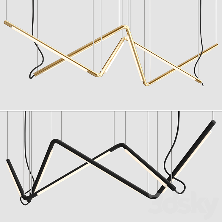 ANDlight PIPELINE CM9 - Pendant light - 3D model