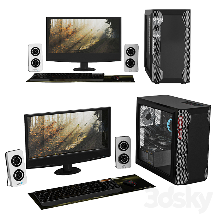 pc set 9 - PC & other electronics - 3D model