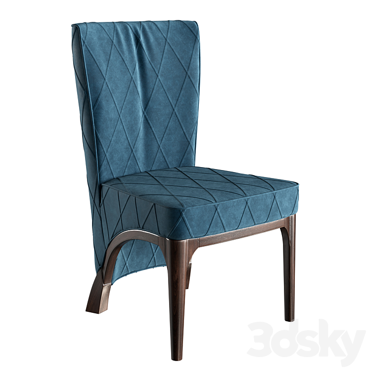Bedding Atelier Vodro blue chair - Chair - 3D model