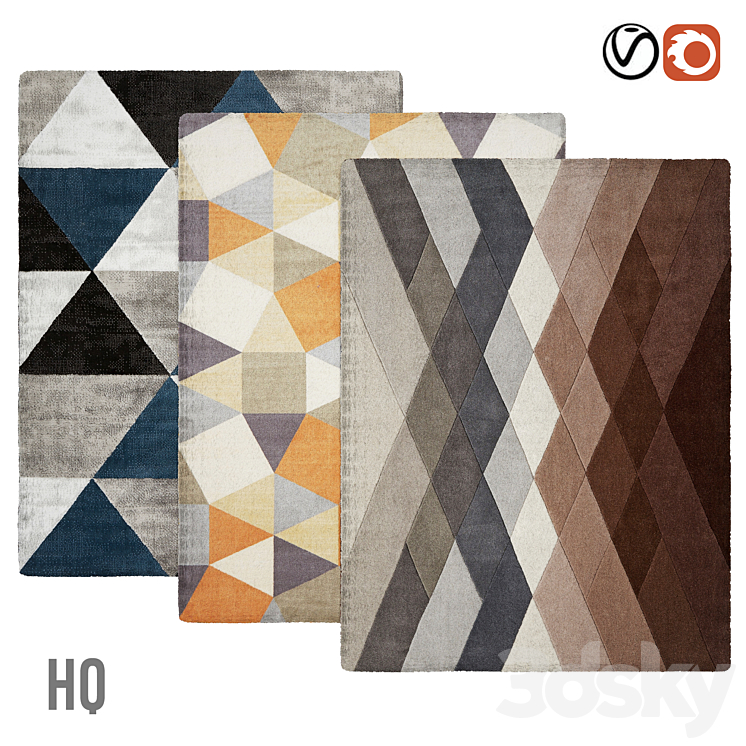 Low poly premium rug No. 5 - Carpets - 3D model