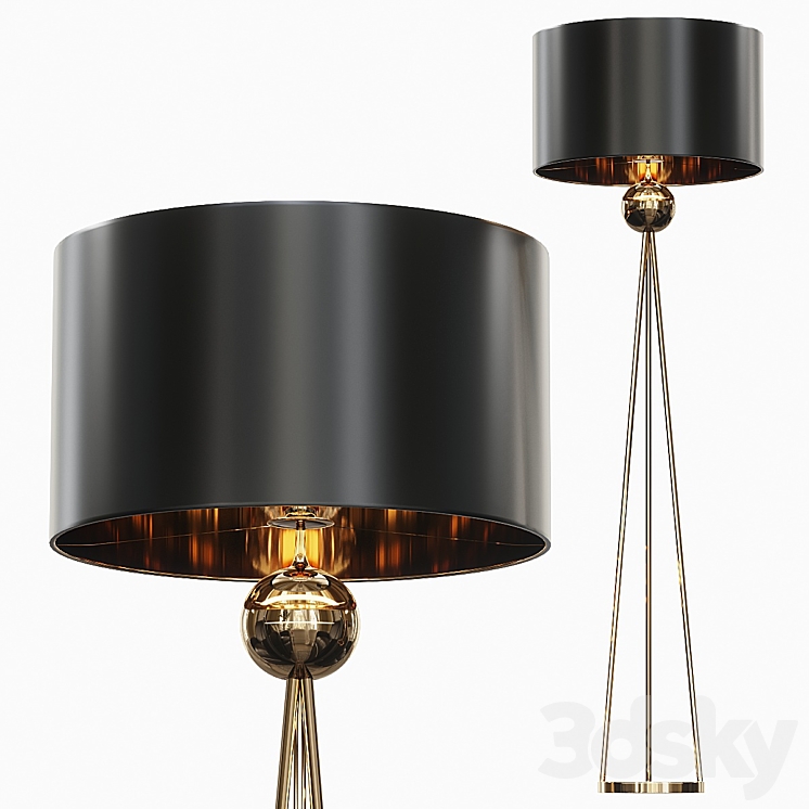 Boring Tripod Floor Lamp Designs - Floor lamp - 3D model