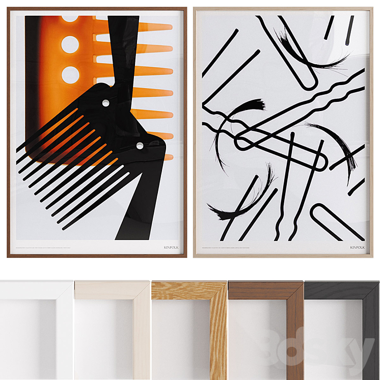 Kinfolk Posters Set 01 - Frame - 3D model