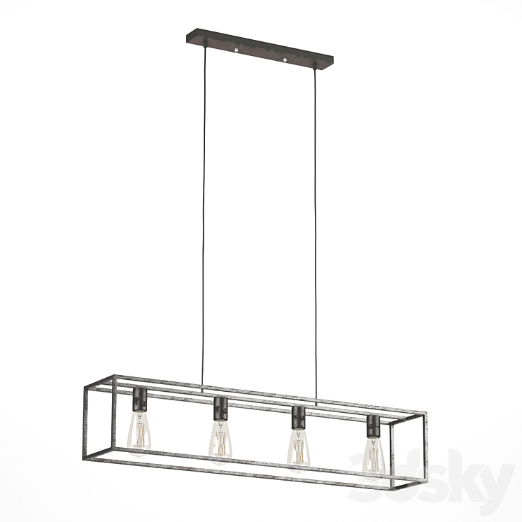 Furnwise - Industrial 4L Ceiling Light Winston - Pendant light - 3D model