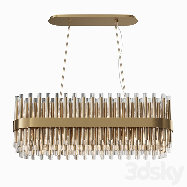 Colmar long chandelier - Pendant light - 3D model