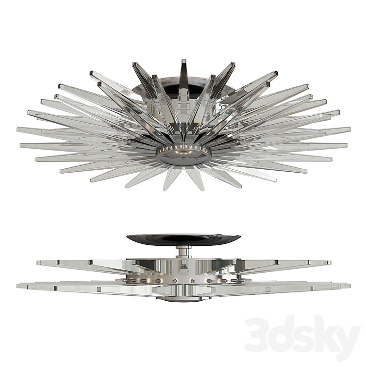 Quincy semi flushmount - Ceiling lamp - 3D model
