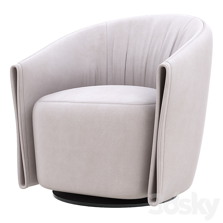 Modern light luxury style sofa chair - Arm chair - 3D model