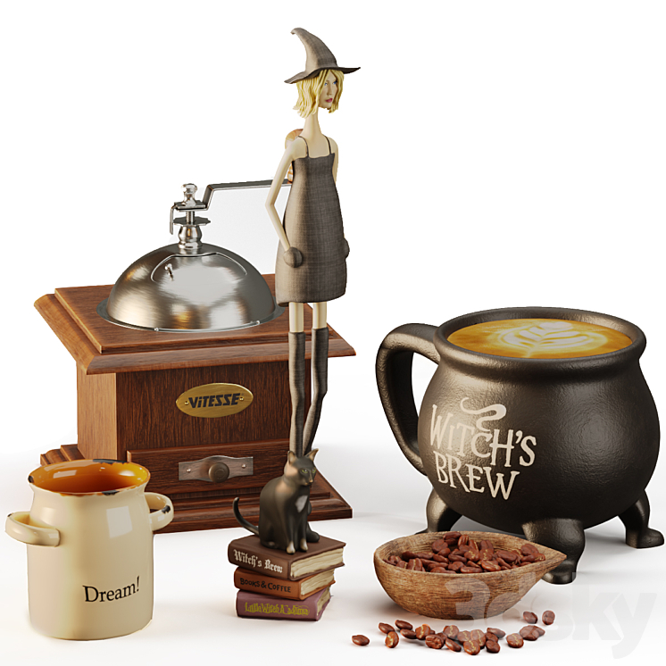 Witch's brew set - Other kitchen accessories - 3D model