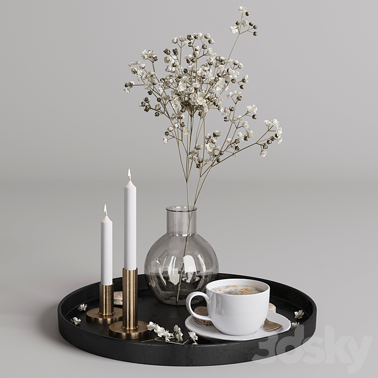 Coffee set 02 - Decorative set - 3D model