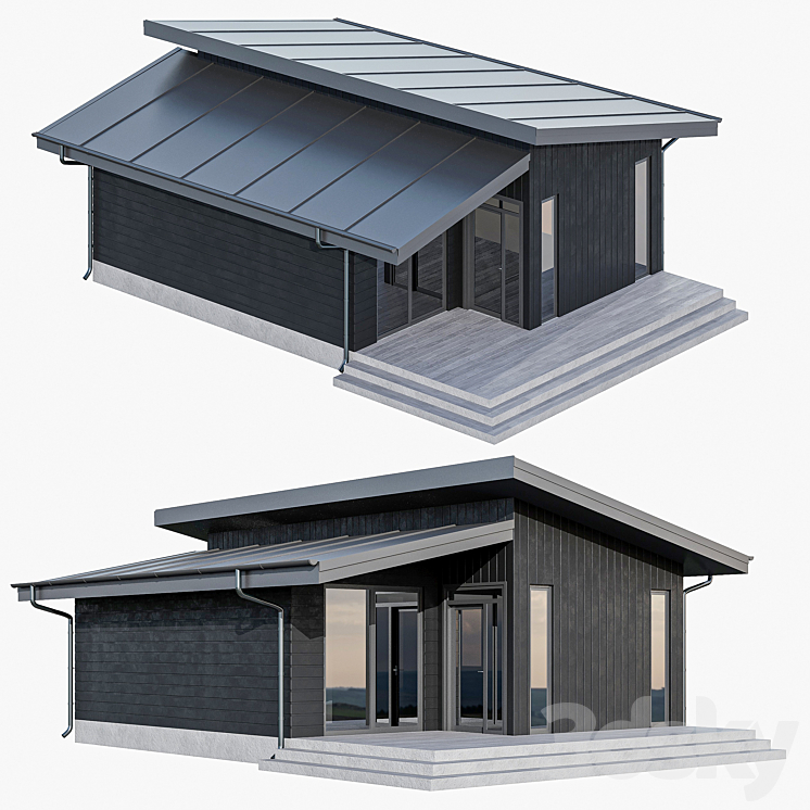 Modern modular house - Building - 3D model