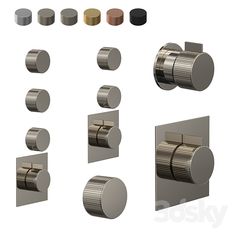 Thermostatic mixer set Stella Sirius - Faucet - 3D model