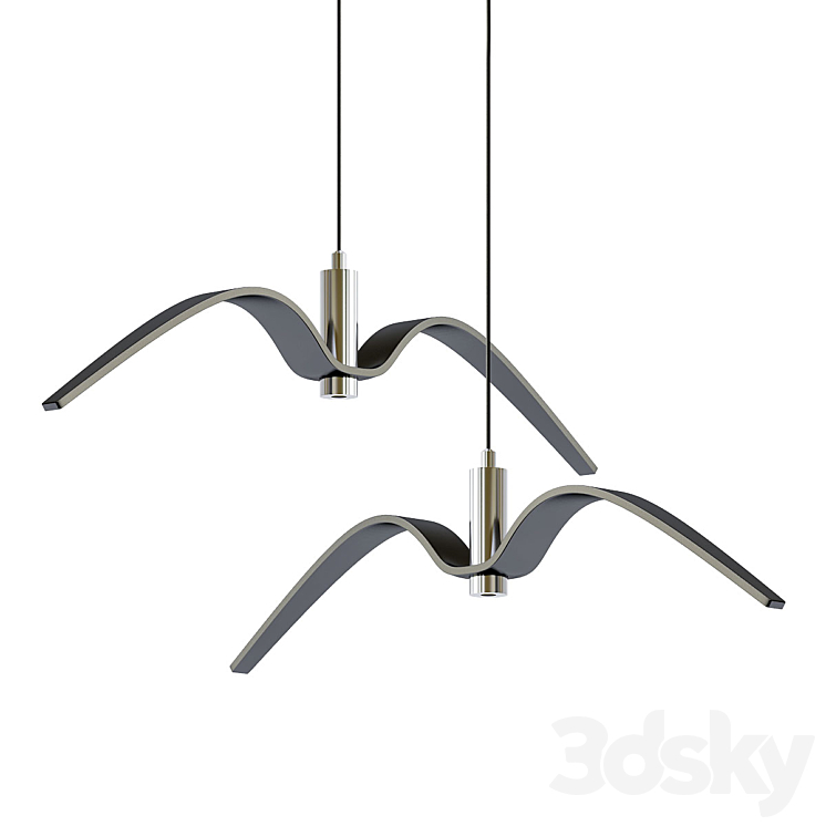 Birds - Pendant light - 3D model