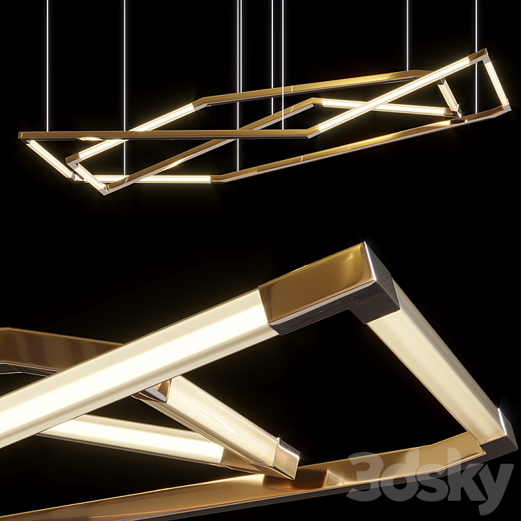 Chandelier Asimetrique di Alessandro - Pendant light - 3D model