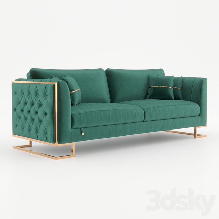 Triple sofa Luciano OM - Sofa - 3D model