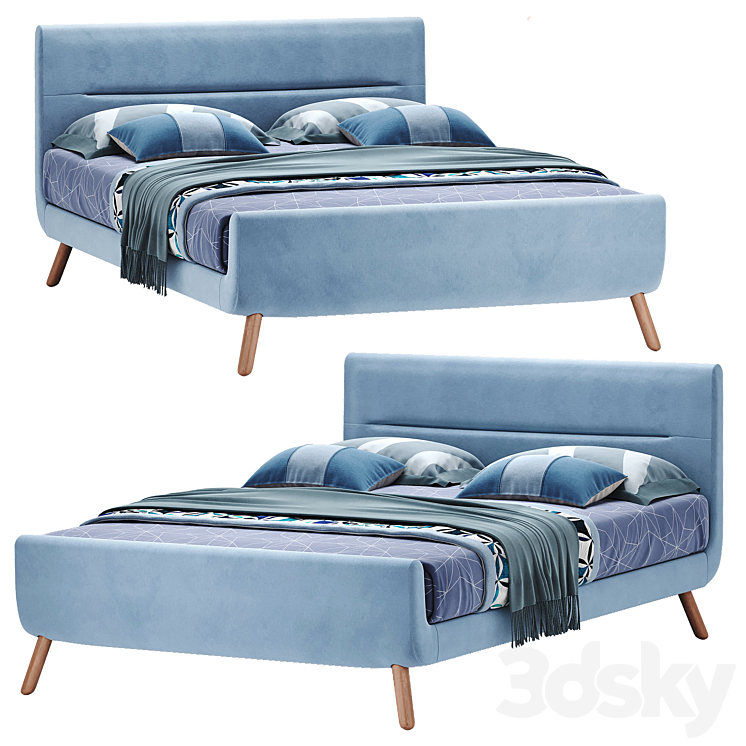 Borneo Blue bed - Bed - 3D model