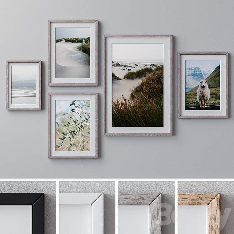 Set of wall paintings 1372 - Frame - 3D model
