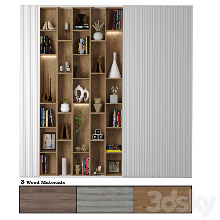 Cabinet with shelves 12 - Rack - 3D model
