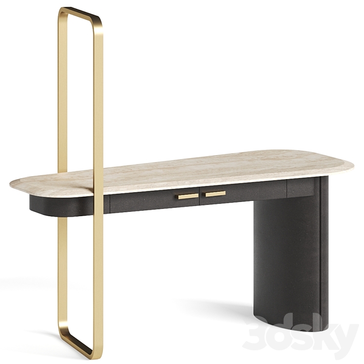 Baxter Ellipse Light Up Console Desk - Dressing table - 3D model