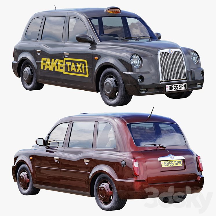 London taxi hackney carriage TX4 - Ground Transport - 3D model