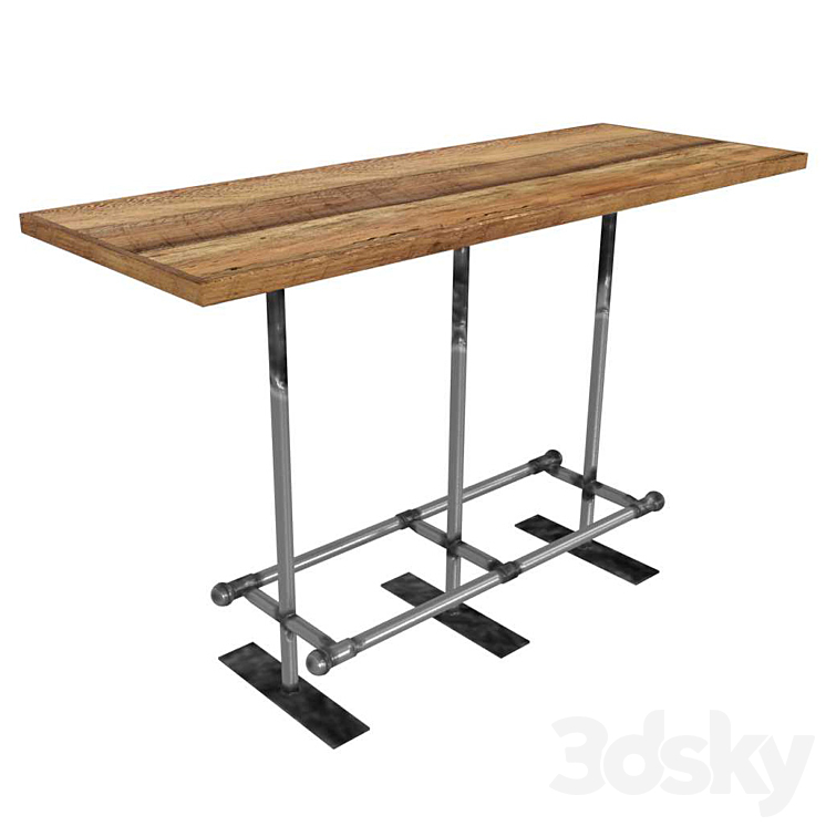 Elm and Iron HAPPY HOUR PUB TABLE - Table - 3D model
