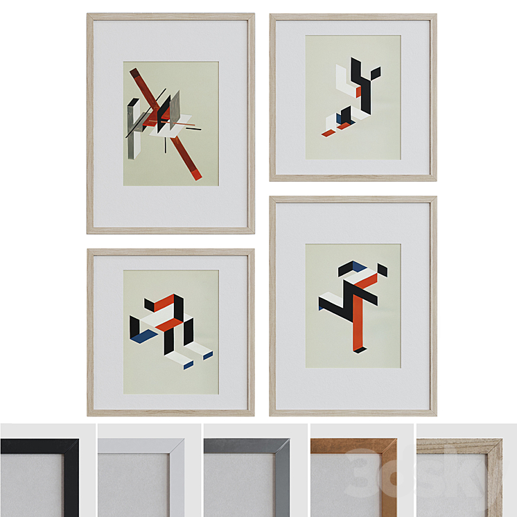 Picture Frame Set 86 - Frame - 3D model