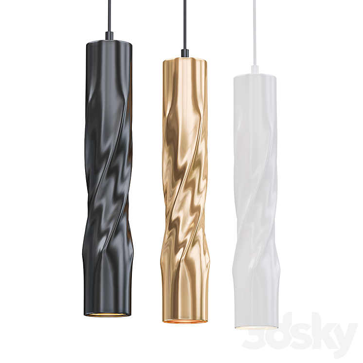 Cylinder Pipe - Pendant light - 3D model