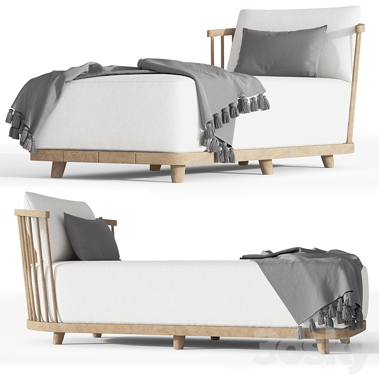 RH CALA CHAISE - Other soft seating - 3D model