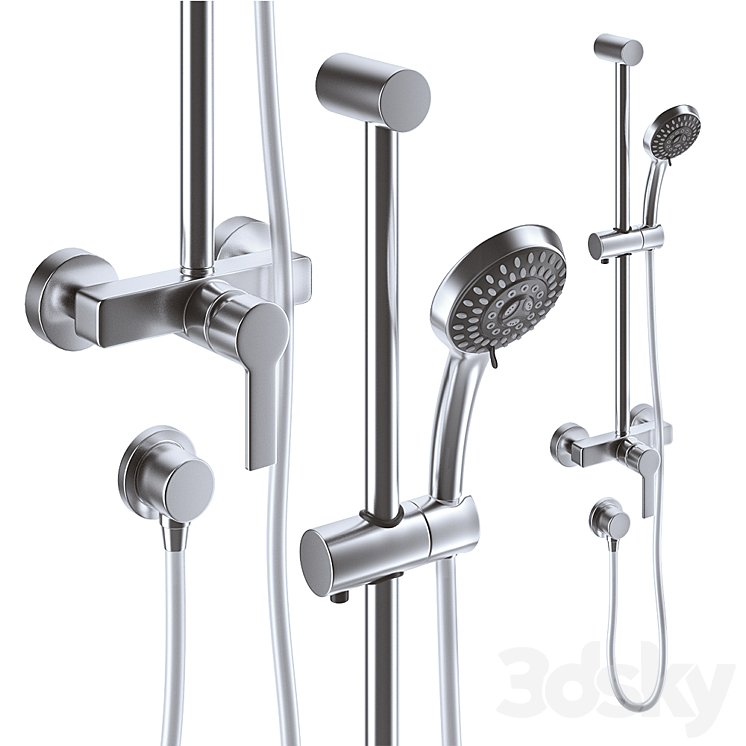 vitra shower system without spout - Faucet - 3D model