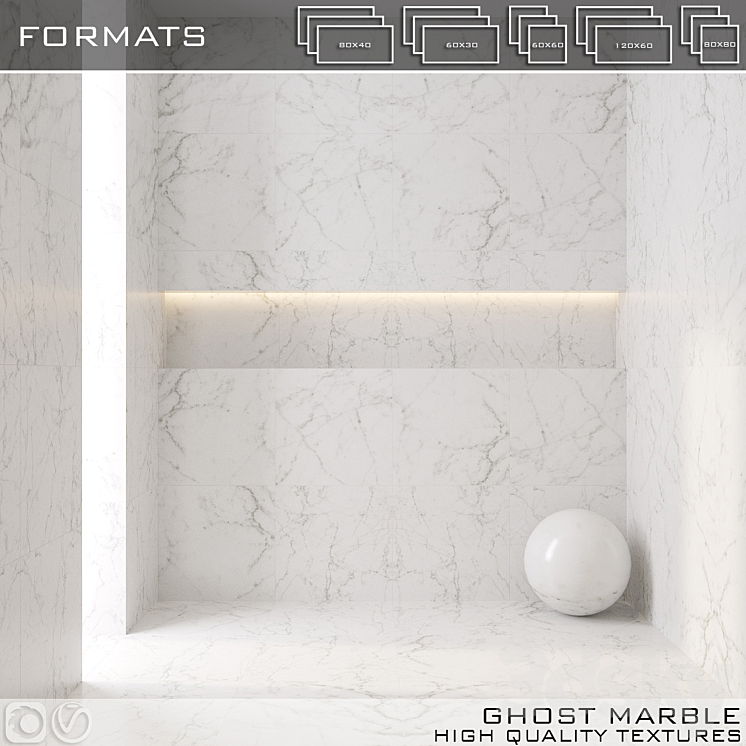 CERIM GHOST MARBLE - Tile - 3D model