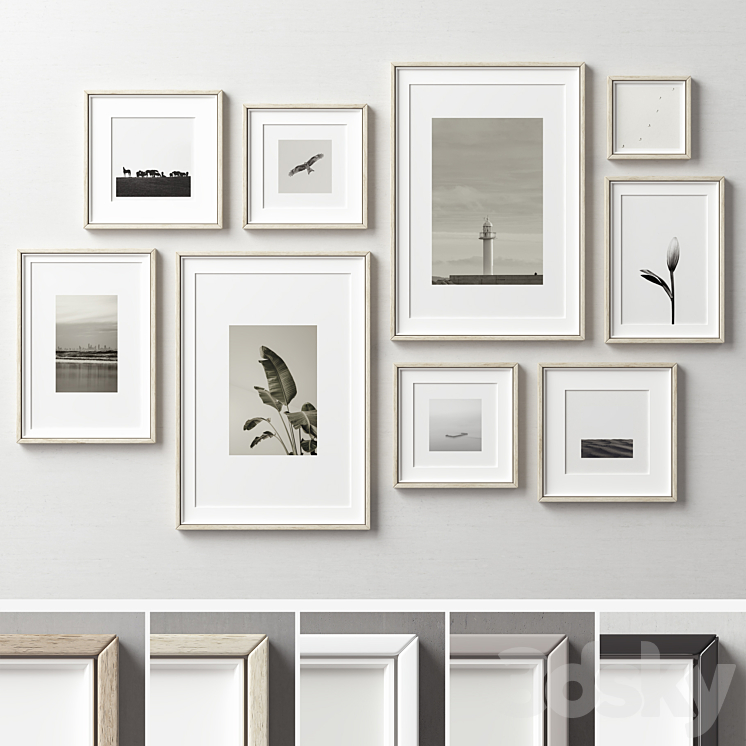 Picture Frames Set -302 - Frame - 3D model