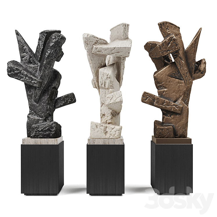Brutal abstract sculpture - Sculpture - 3D model