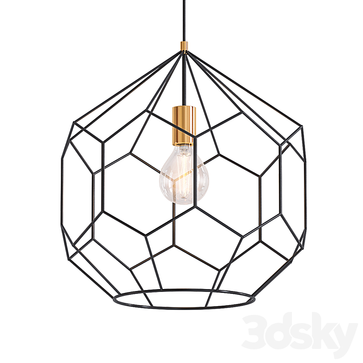 Geometric Cage Pendant - Pendant light - 3D model