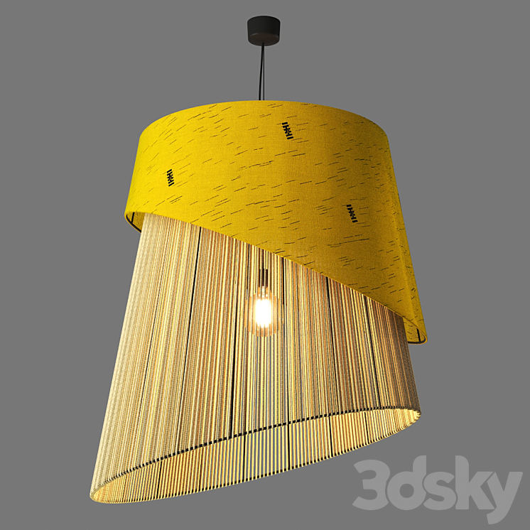 Stack String Pendant - Pendant light - 3D model