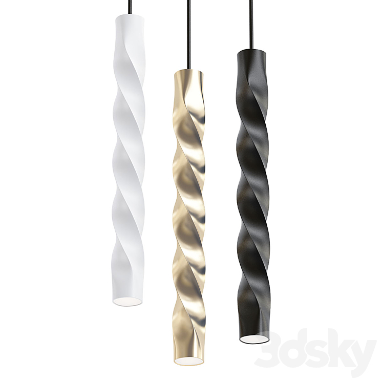 Cylinder pipe - Pendant light - 3D model