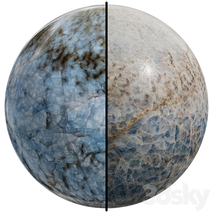 FB36 onyx blue diamond marble | 2 Mat | 80192 * 4096 - Stone - 3D model