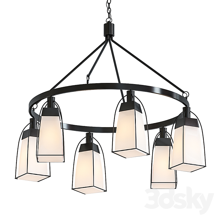 Cal Lighting Channing 6 Light 40 - Pendant light - 3D model
