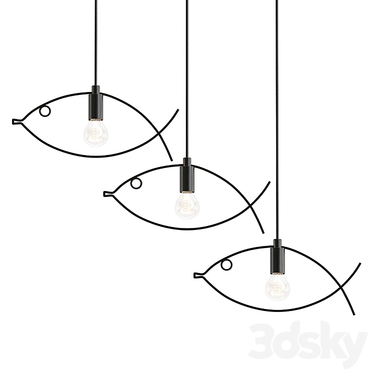Small fish - Pendant light - 3D model
