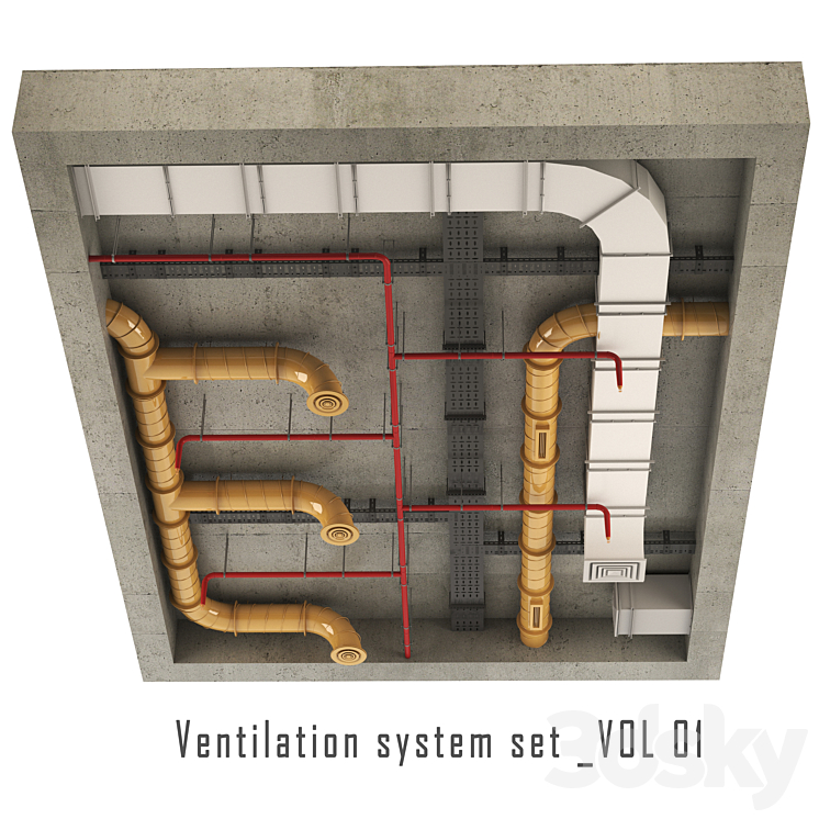 Ventilation System Set Vol 01 - Miscellaneous - 3D model