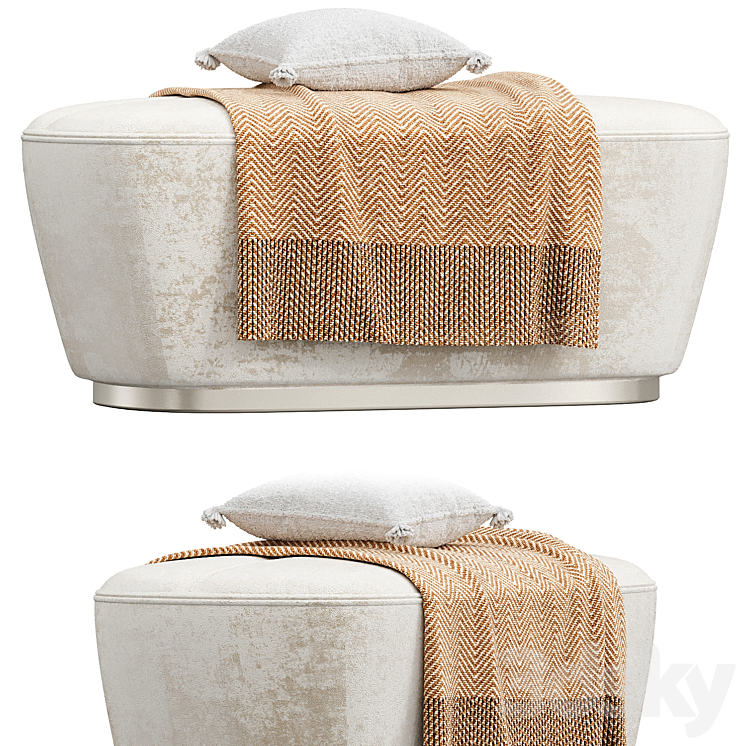 Minotti jacques ottoman - Other soft seating - 3D model
