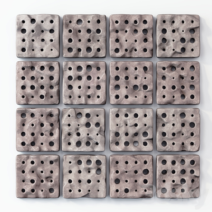 Stone panel cube hole decor n2 / Stone cubes with holes # 2 - Other ...