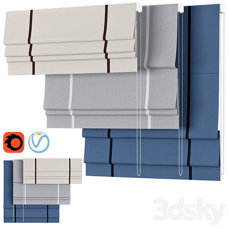 Roman Curtains 149 | Bedding Inn | Contemporary Blending Flat-Shaped ...