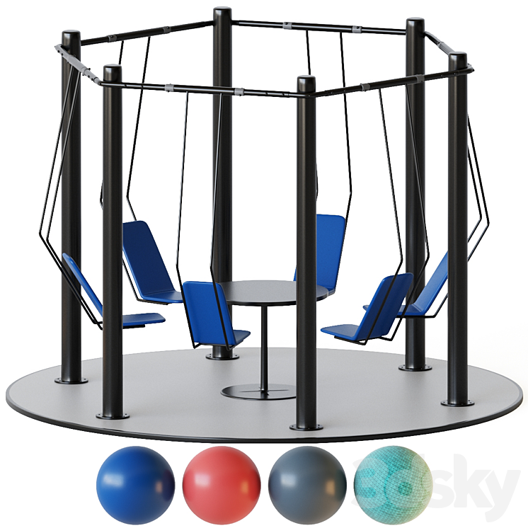 Hangaround swing office furniture | Isku - Urban environment - 3D model