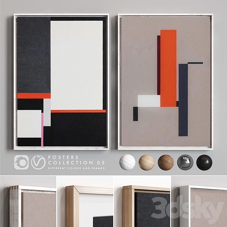 Posters_collection_05 - Frame - 3D model