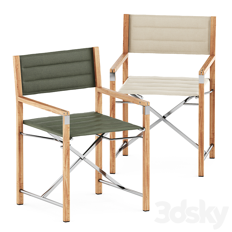Cross chair teak by Manutti - Chair - 3D model