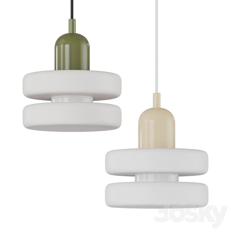 Double Puck Pendant | Hanging lamp - Pendant light - 3D model