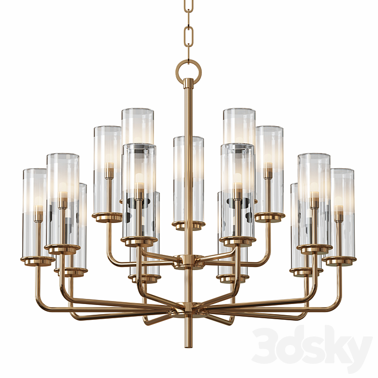 hudson valley lighting chandelier 3930-PN - Pendant light - 3D model