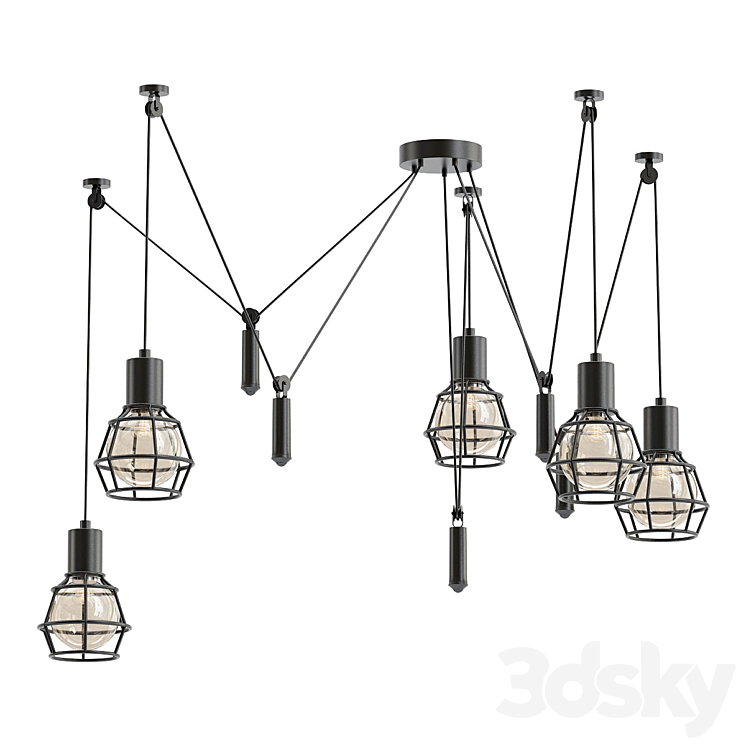 Multi head - Pendant light - 3D model