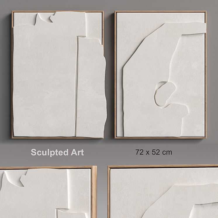 Sculpted Art2 relief - Frame - 3D model