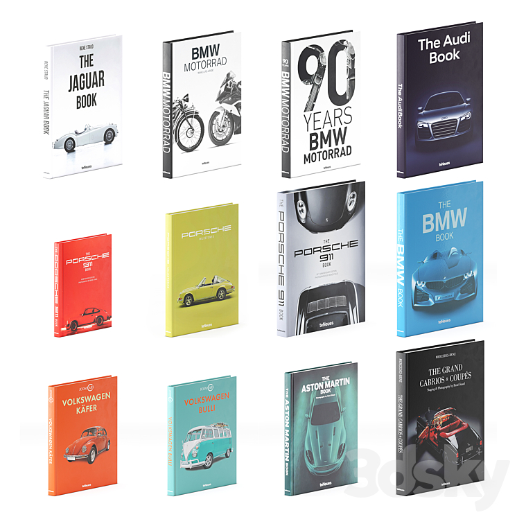 Automotive Book Set 01 - Books - 3D model