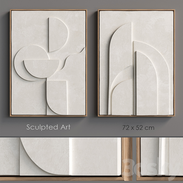 Sculpted Art4 relief - Frame - 3D model