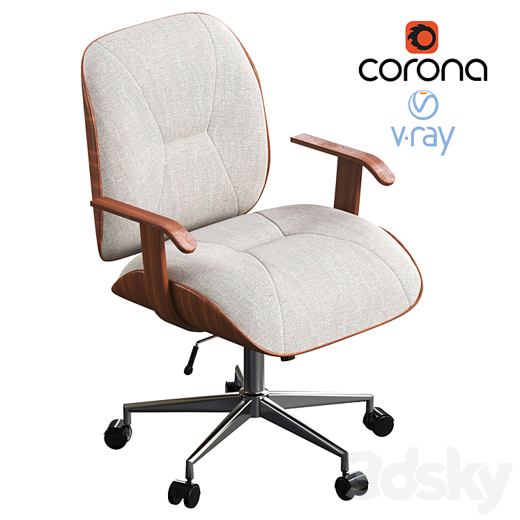 Henley Deep Padded Office Chair - Office furniture - 3D model
